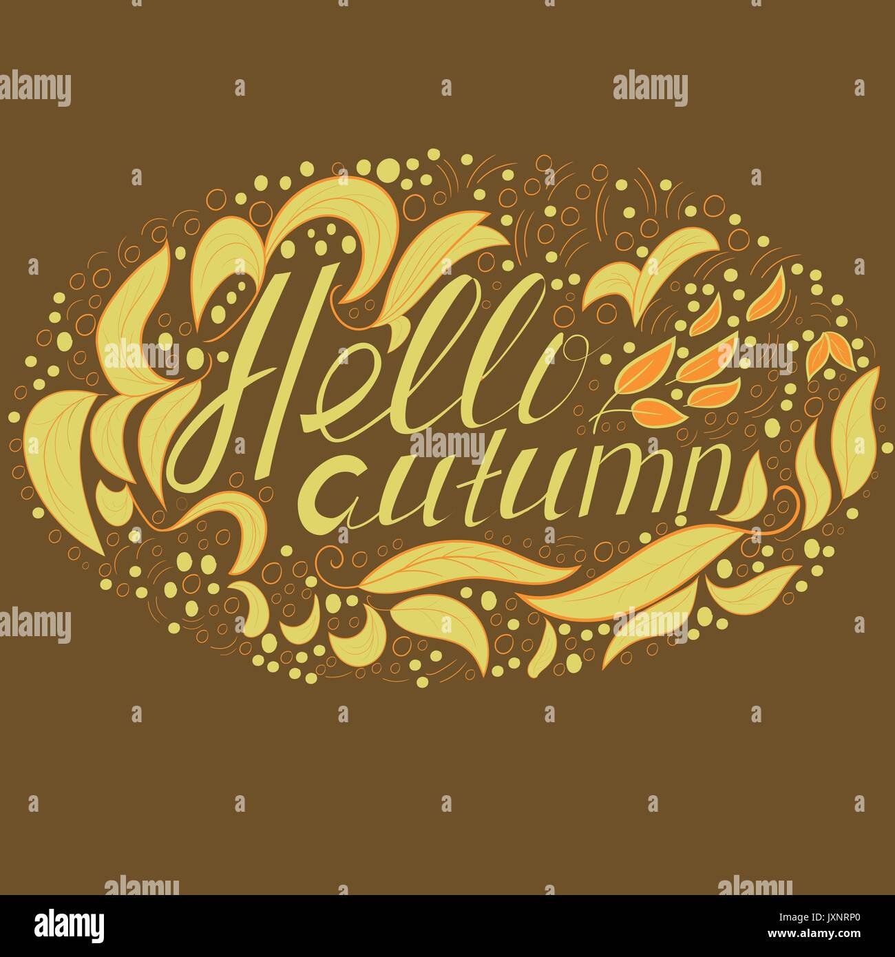Vector background with red, orange, brown and yellow falling autumn ...