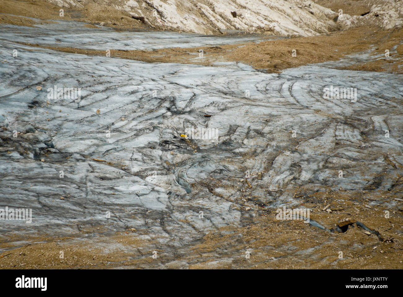 Aerial view of Marmolada glacier, Ghiacciaio della Marmolada, Marmolada ...