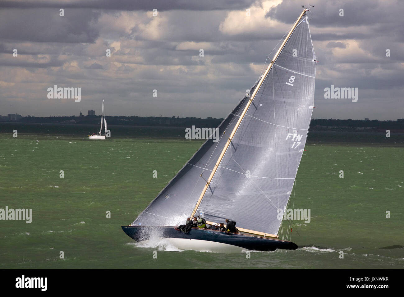 Yacht sailing in rough seas hi-res stock photography and images - Alamy