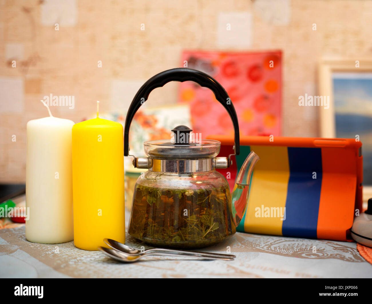 Glass Tea Pot Stock Photo - Alamy