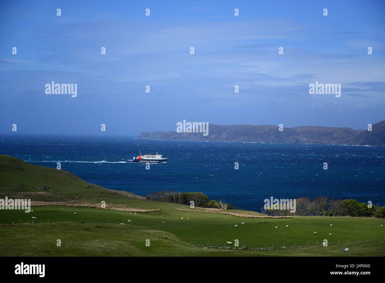 United Kingdom, Scotland, Isle of Mull, View to Ardnamurchan from near ...