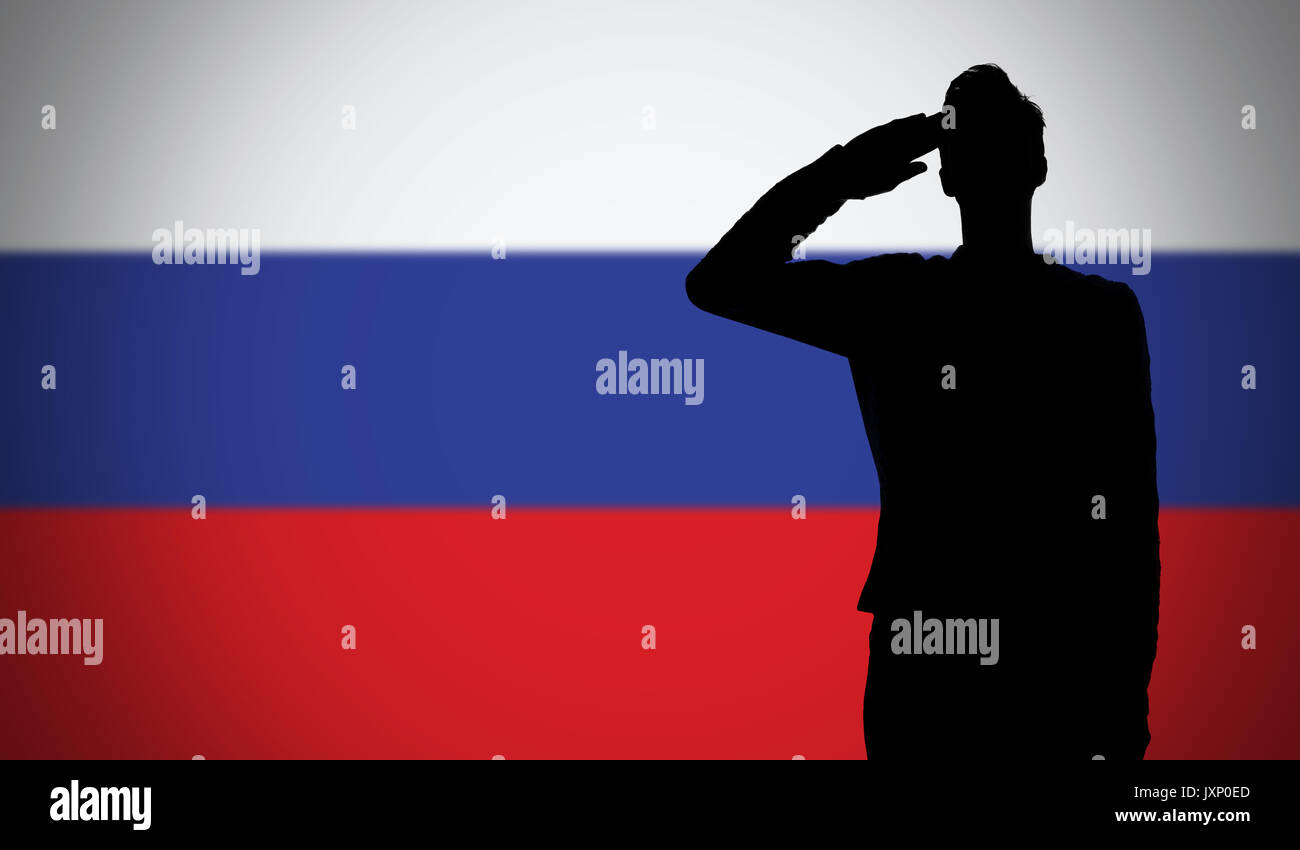 Russian military salute flag russia hi-res stock photography and images ...