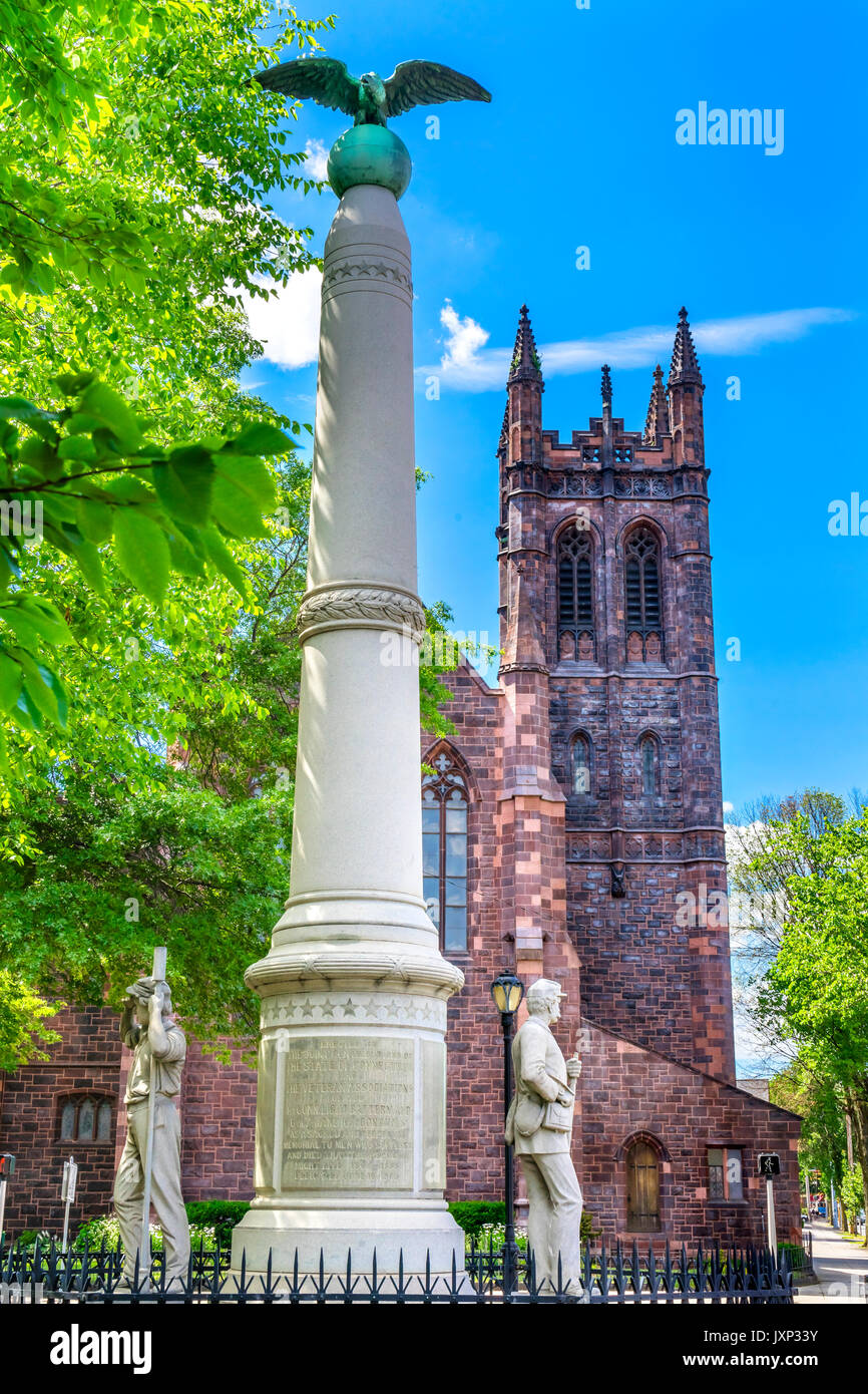 Eagle Topped Pillar Broadway Civil War Monument Christ Church New Haven ...