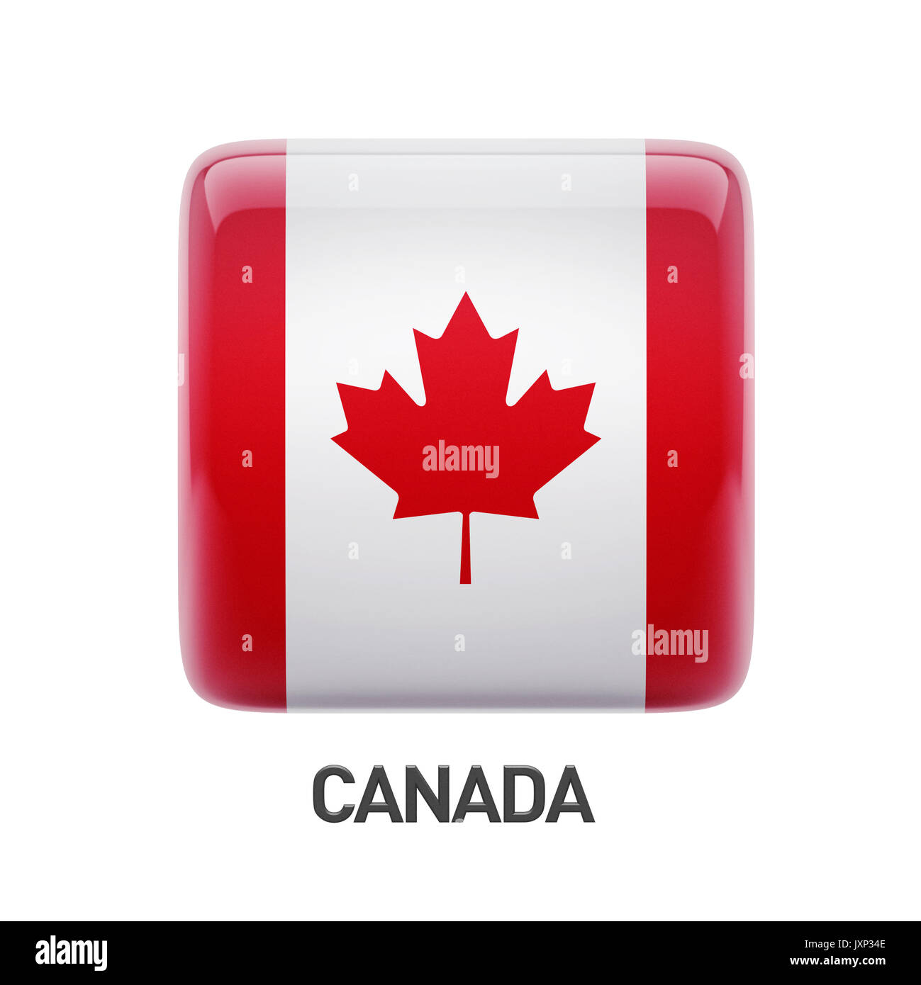 Canada Flag isolated on white background Stock Photo - Alamy