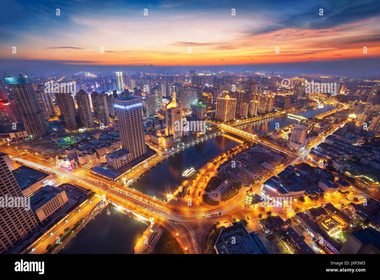 Night view haihe river hi-res stock photography and images - Alamy