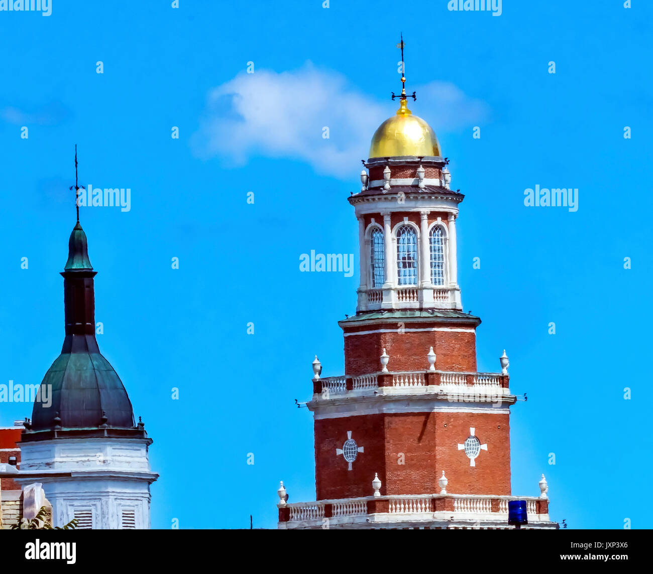 Steeples Golden Cupola Dome Clock Tower Residential College Old Campus ...