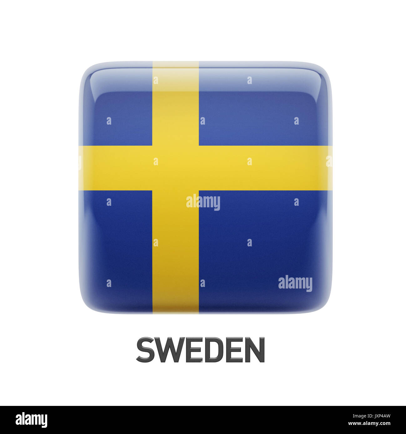Sweden Flag isolated on white background Stock Photo - Alamy
