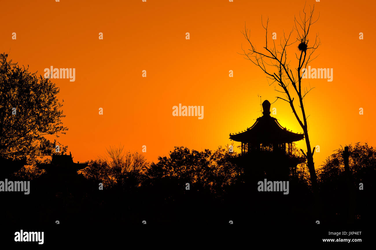 Wenchang Pavilion scenery of Yangliuqing Town,Tianjin City,China Stock ...