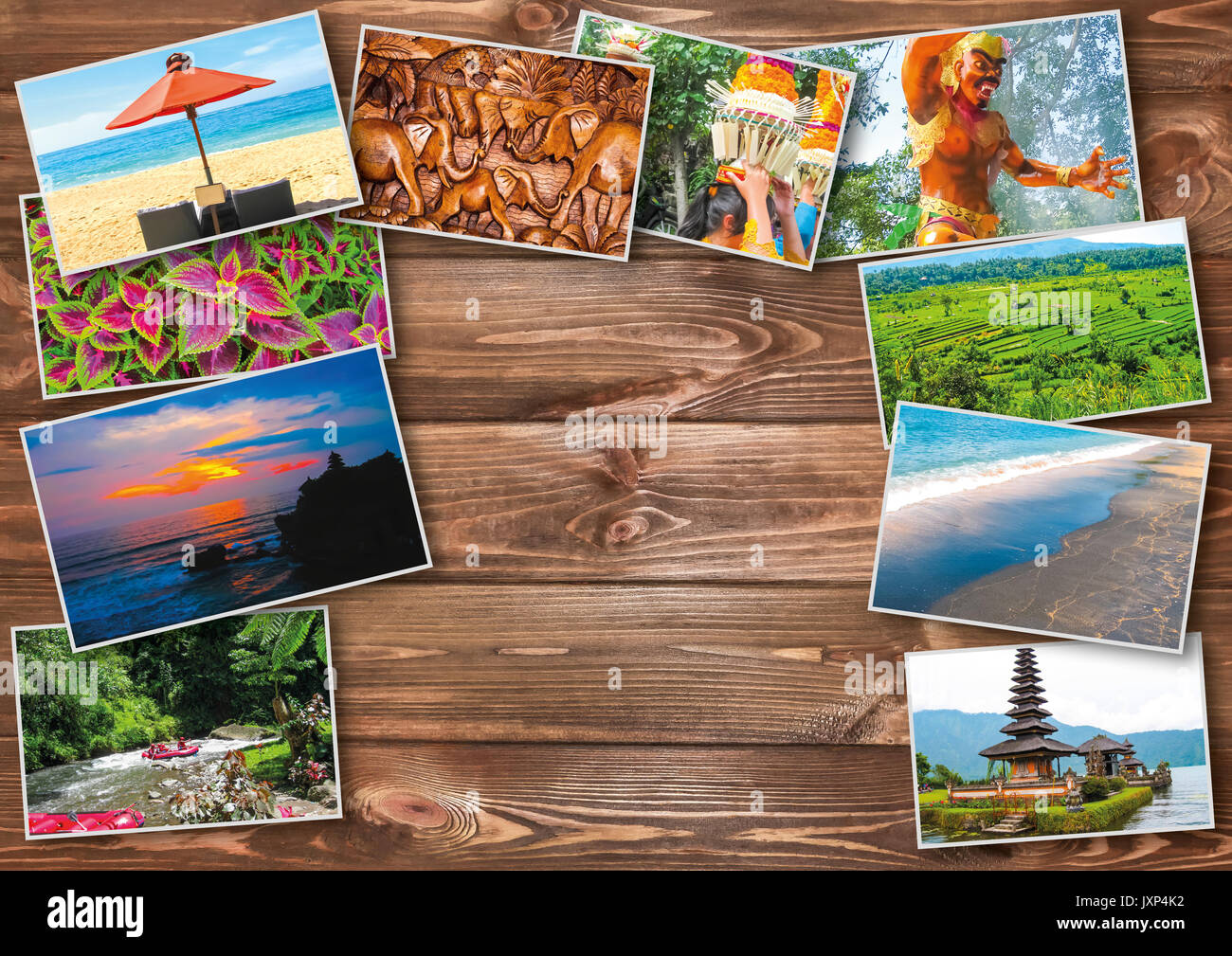 The collage on the theme of Bali, Indonesia Stock Photo - Alamy