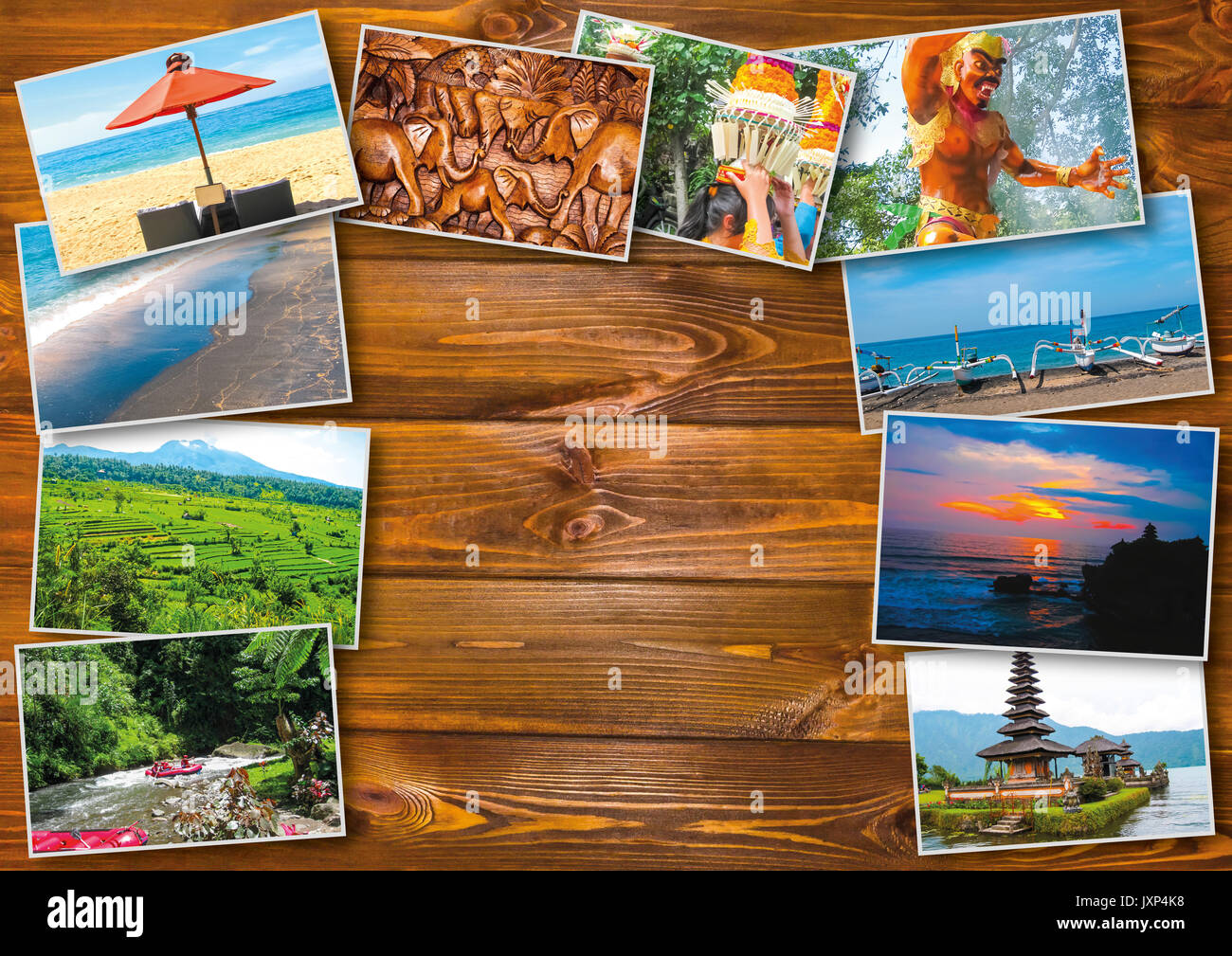The collage on the theme of Bali, Indonesia Stock Photo - Alamy