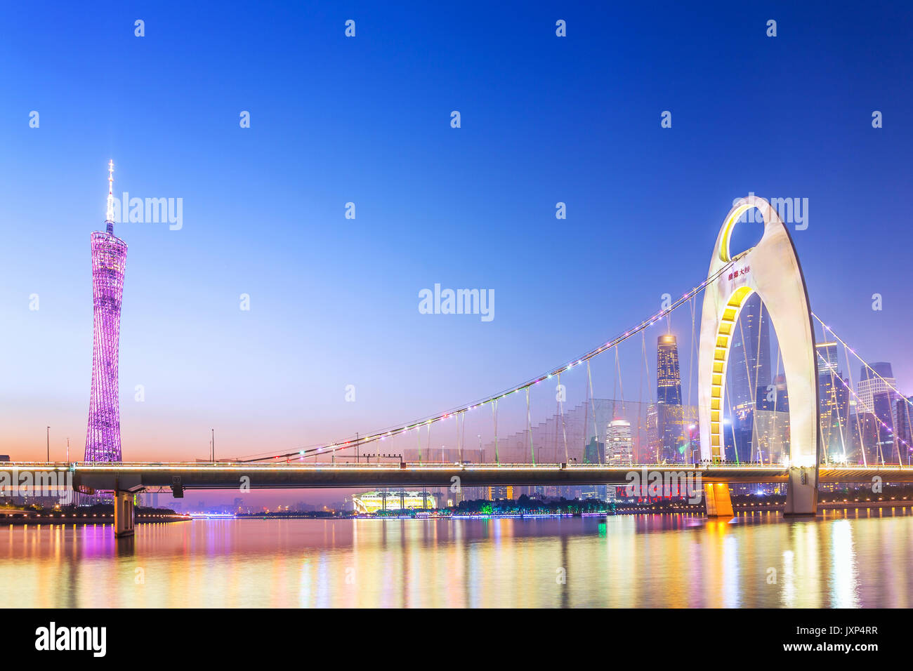 Night view of Guangzhou City,Guangdong Province,China Stock Photo - Alamy