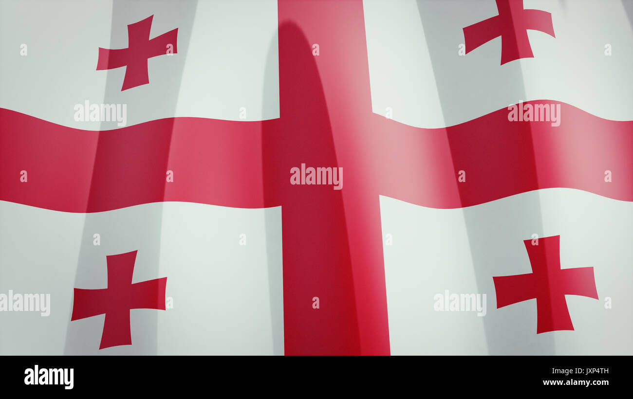 Georgia Flag close up waving Stock Photo - Alamy