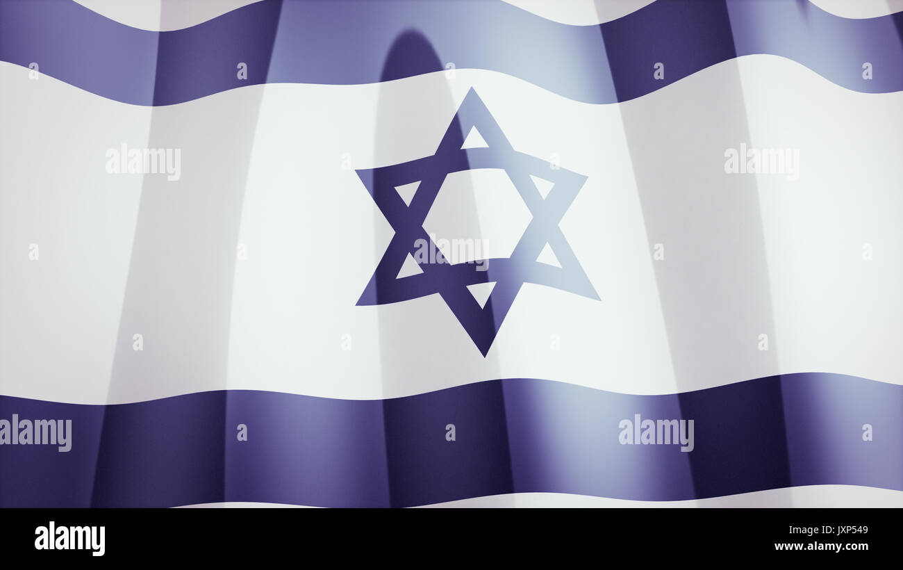 Israel Flag close up waving Stock Photo - Alamy