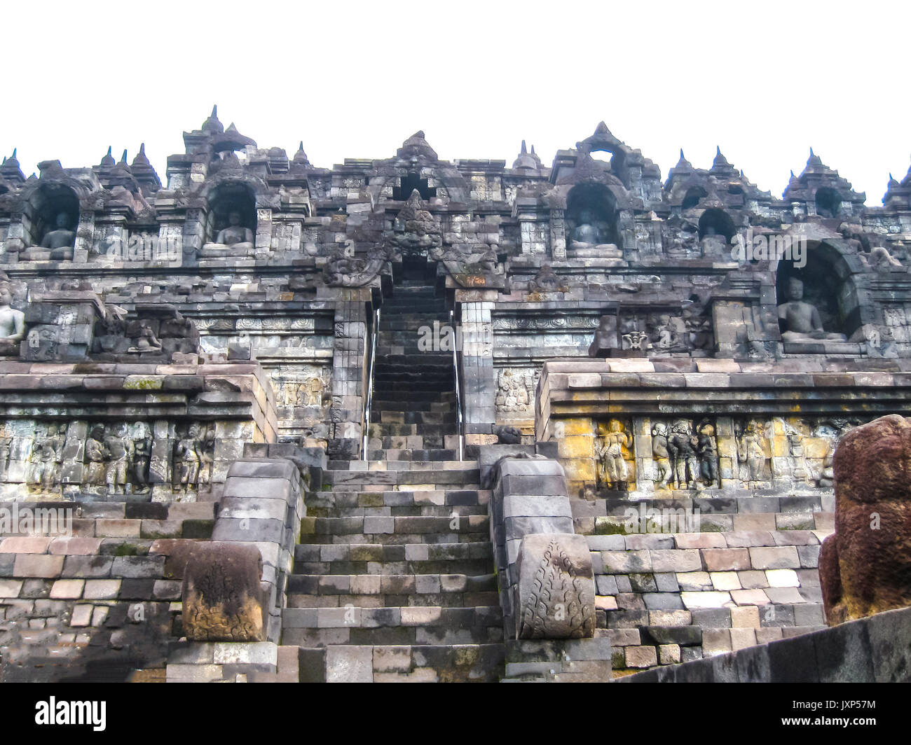 The fragment of Borobudur Temple, Central Java at Indonesia Stock Photo ...