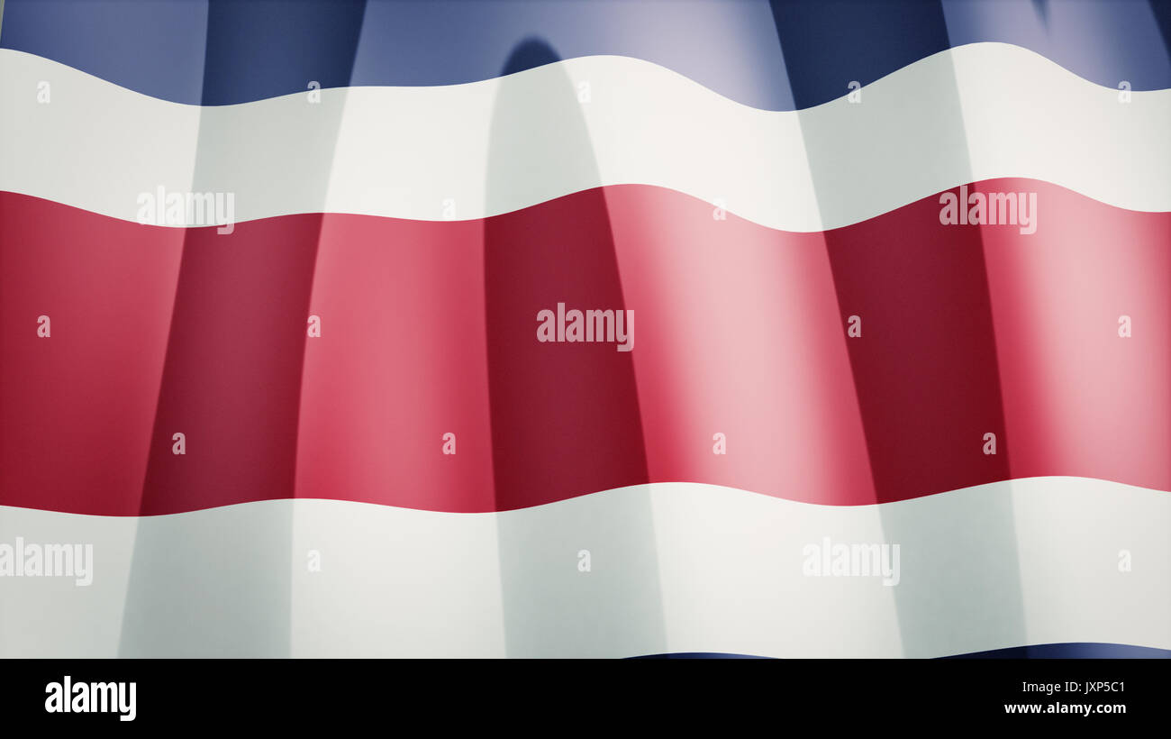 Costa Rica Flag close up waving Stock Photo - Alamy