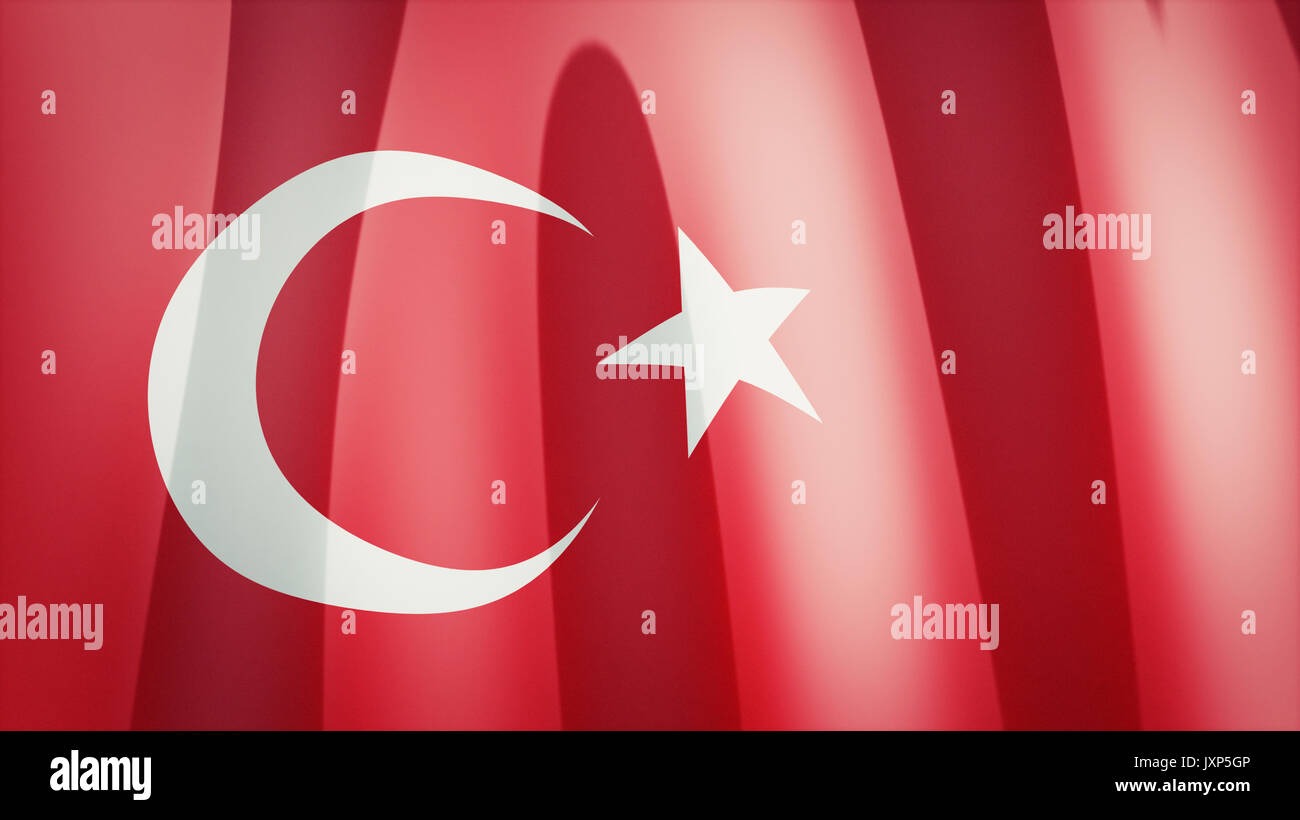 Turkey Flag close up waving Stock Photo - Alamy