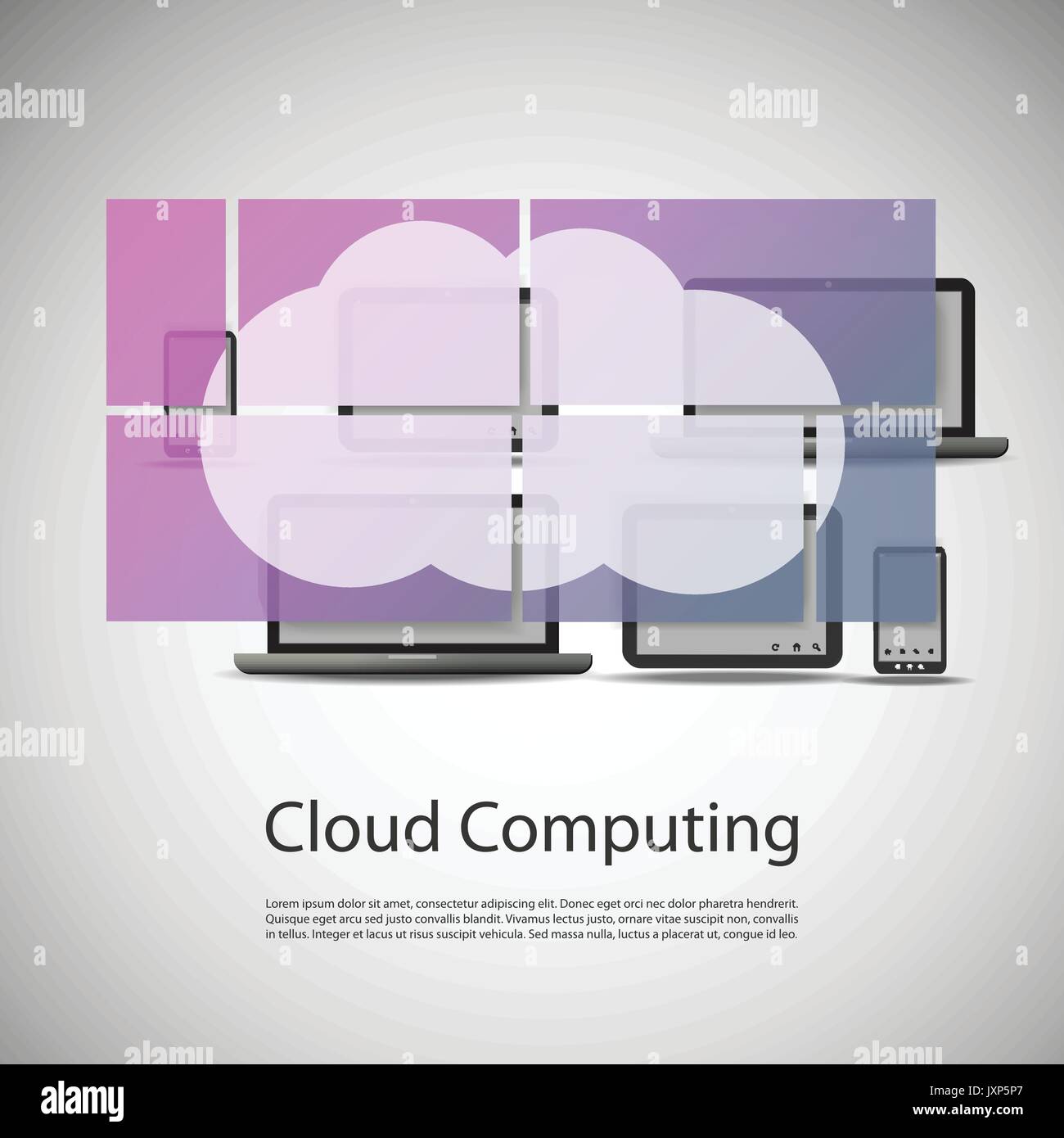 Black and White Cloud Computing Concept Design Template for Business ...