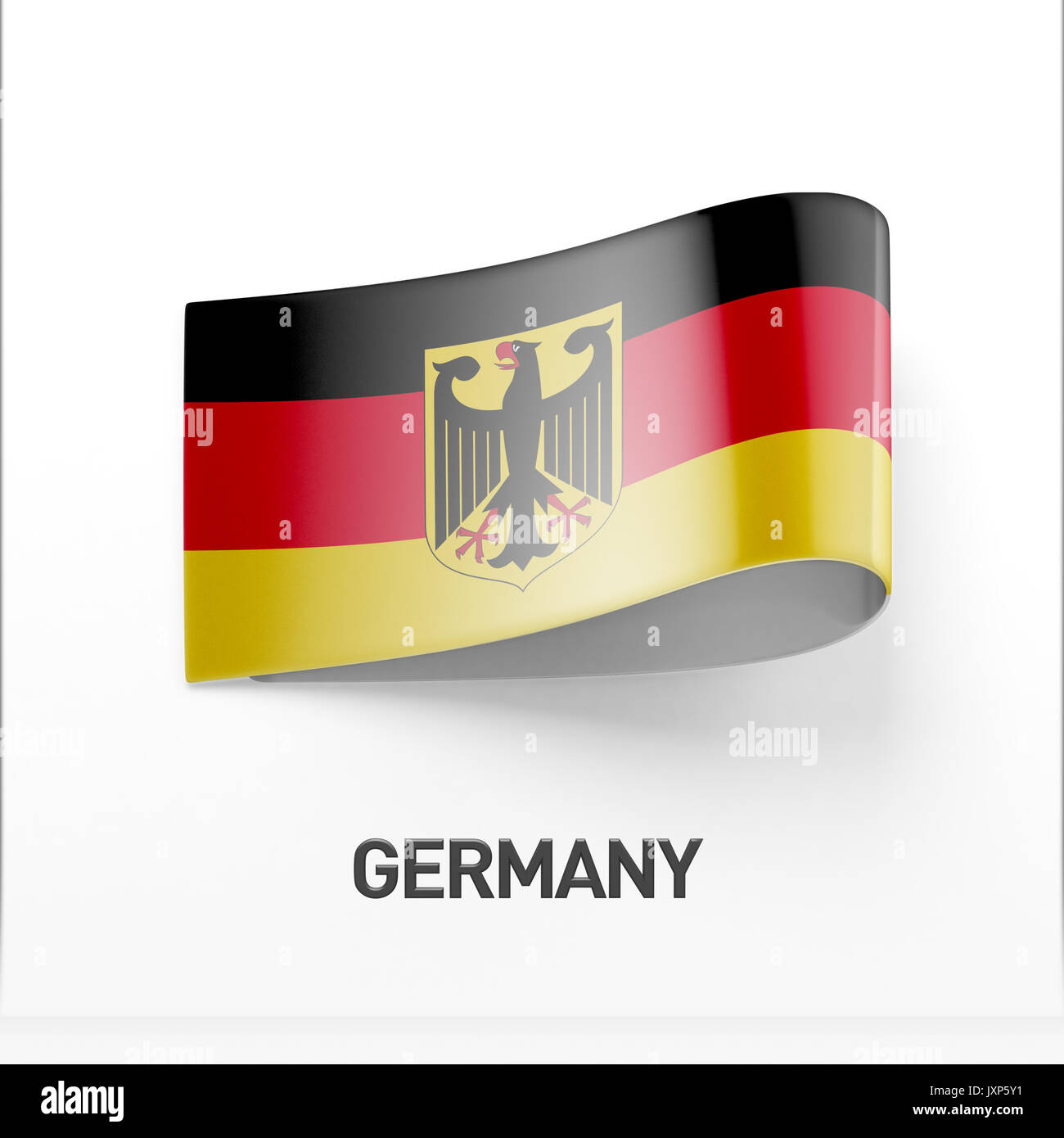 Germany Flag isolated on white background Stock Photo - Alamy