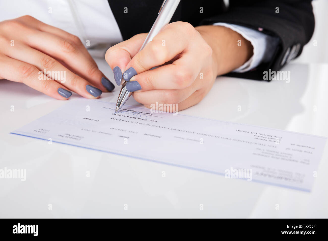 Holding up cheque hi-res stock photography and images - Alamy
