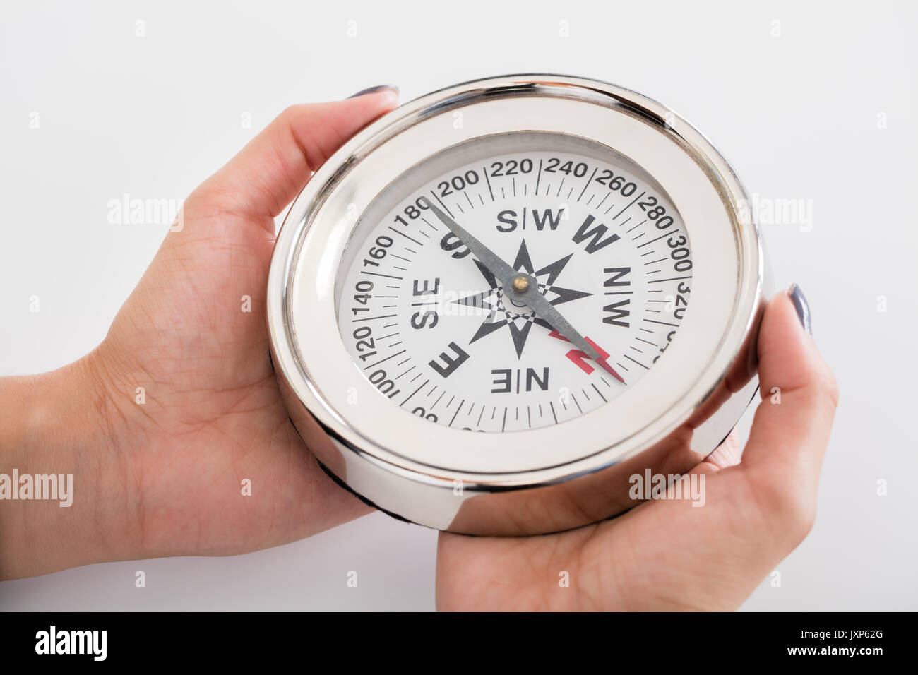 Close-up Photo Of Person Hand Holding Compass Stock Photo - Alamy
