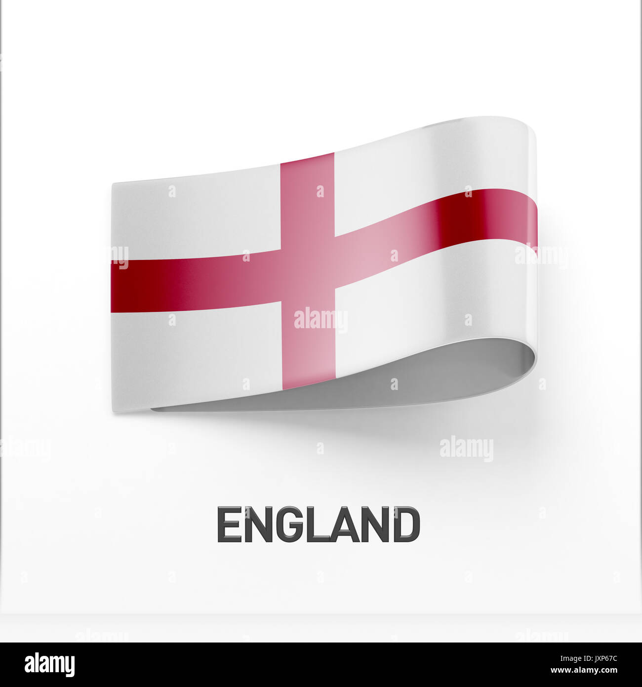 England Flag isolated on white background Stock Photo - Alamy