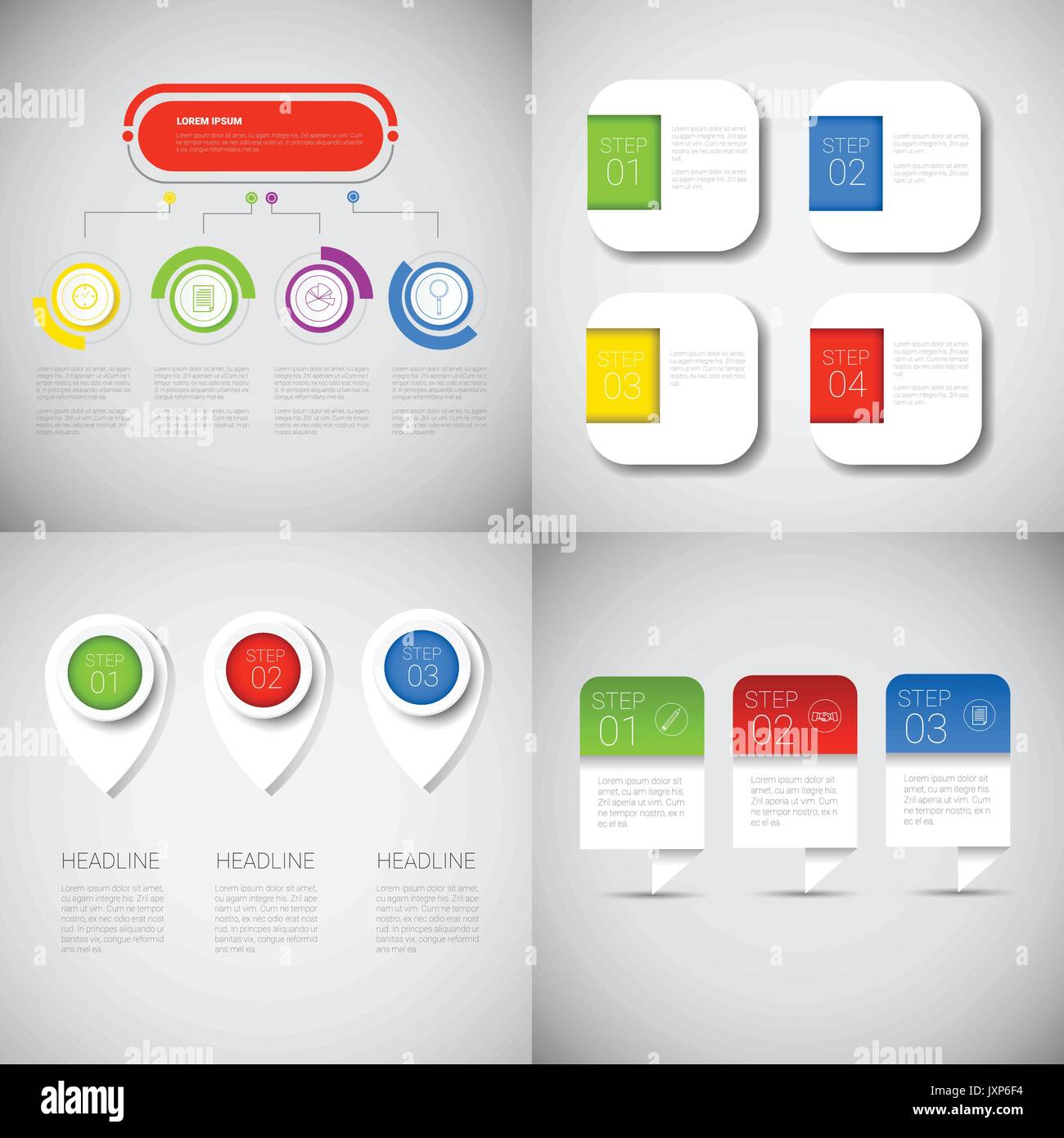 Headline Infographic Set Design Business Data Graphic Collection ...
