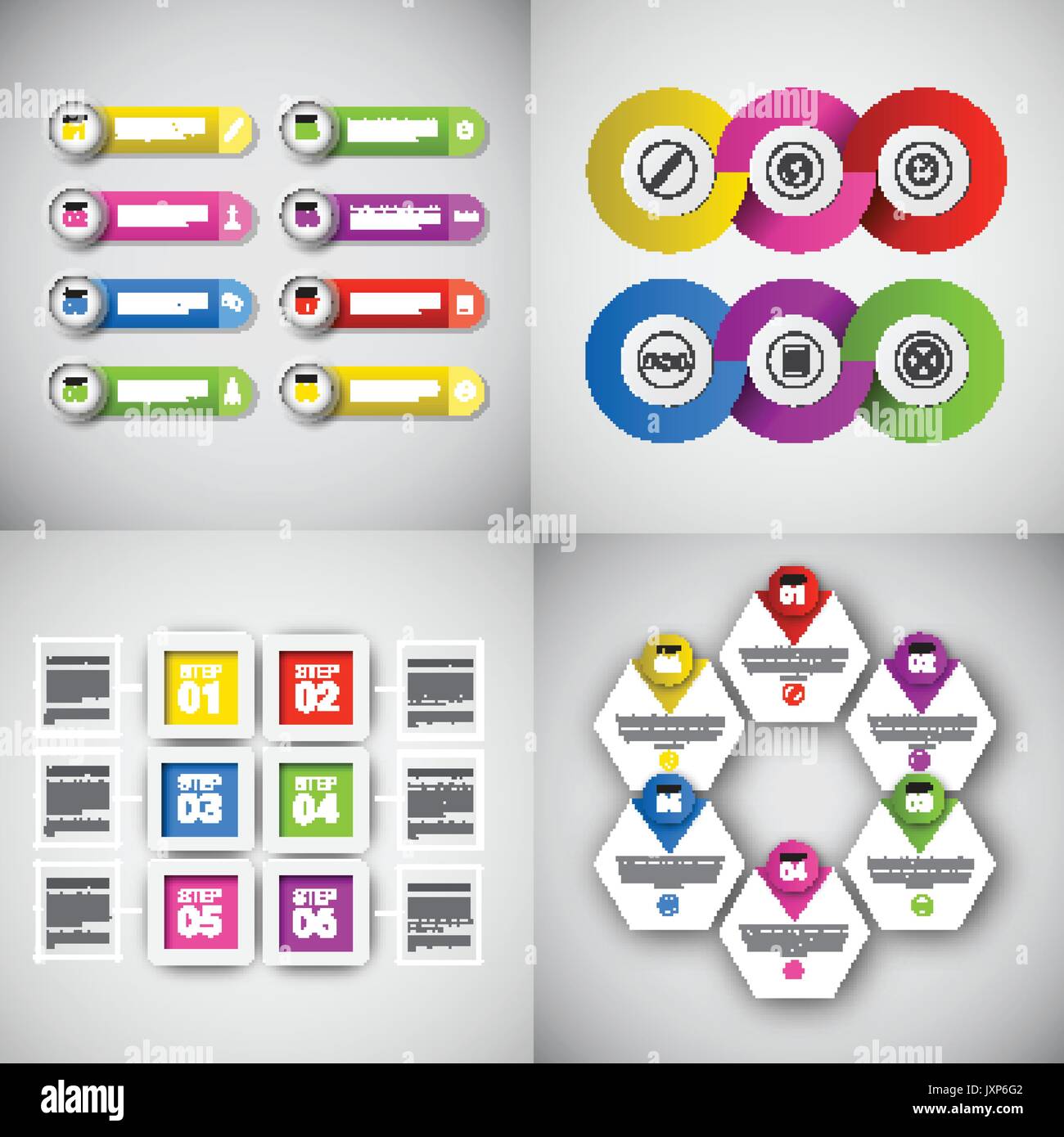 Headline Infographic Set Design Business Data Graphic Collection ...