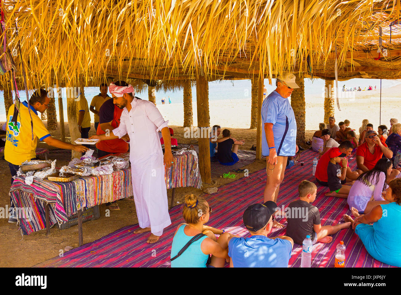 Ras Muhammad, Egypt - April 10, 2017: The bedouin at Ras Muhammad ...