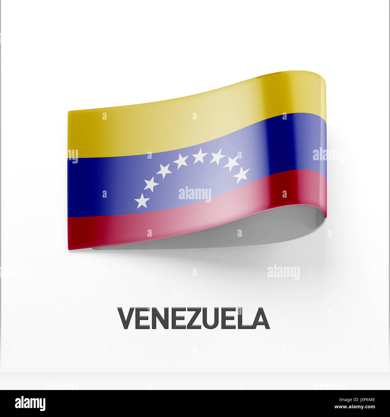 Venezuela Flag isolated on white background Stock Photo - Alamy