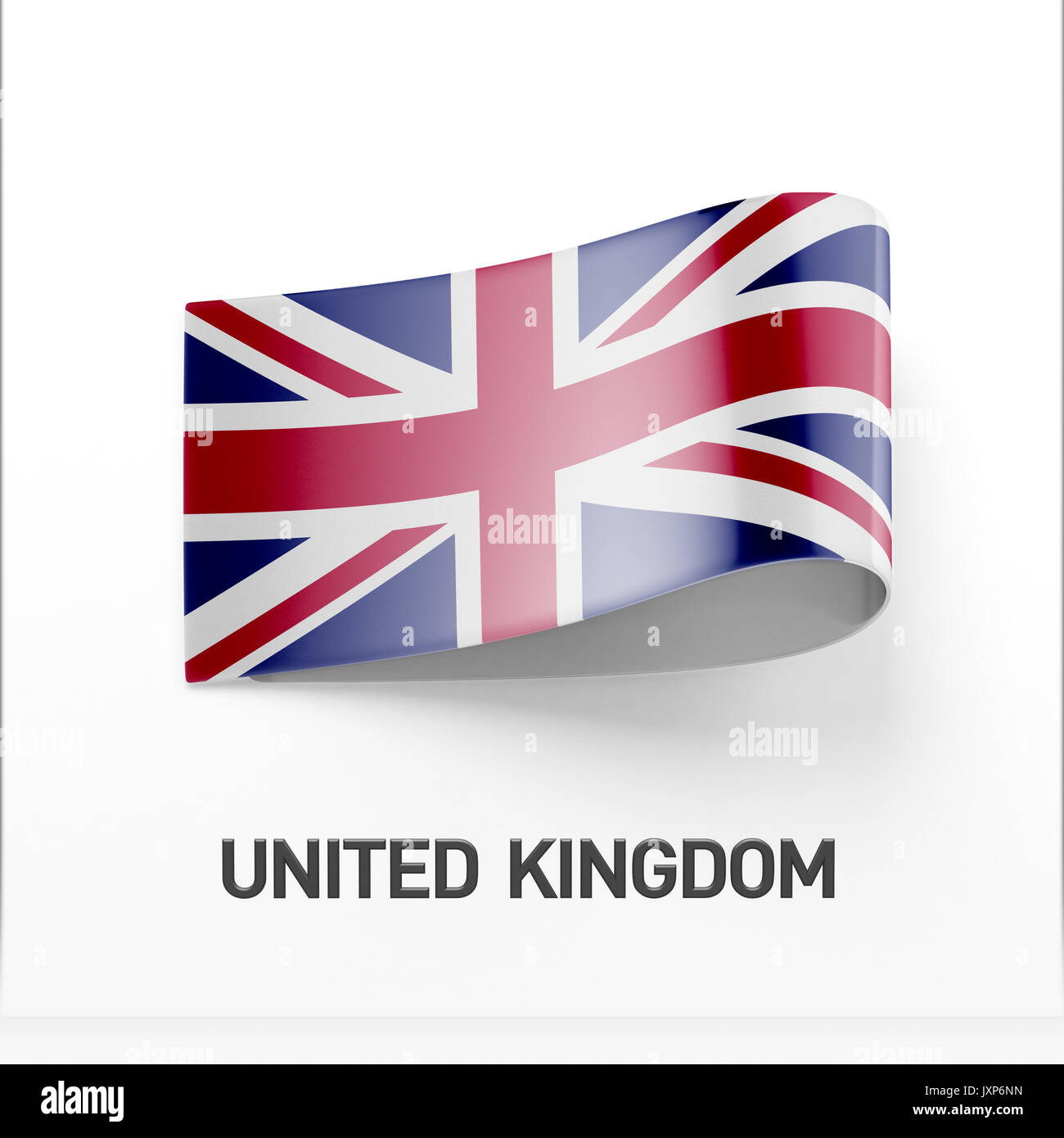 United Kingdom Flag isolated on white background Stock Photo - Alamy