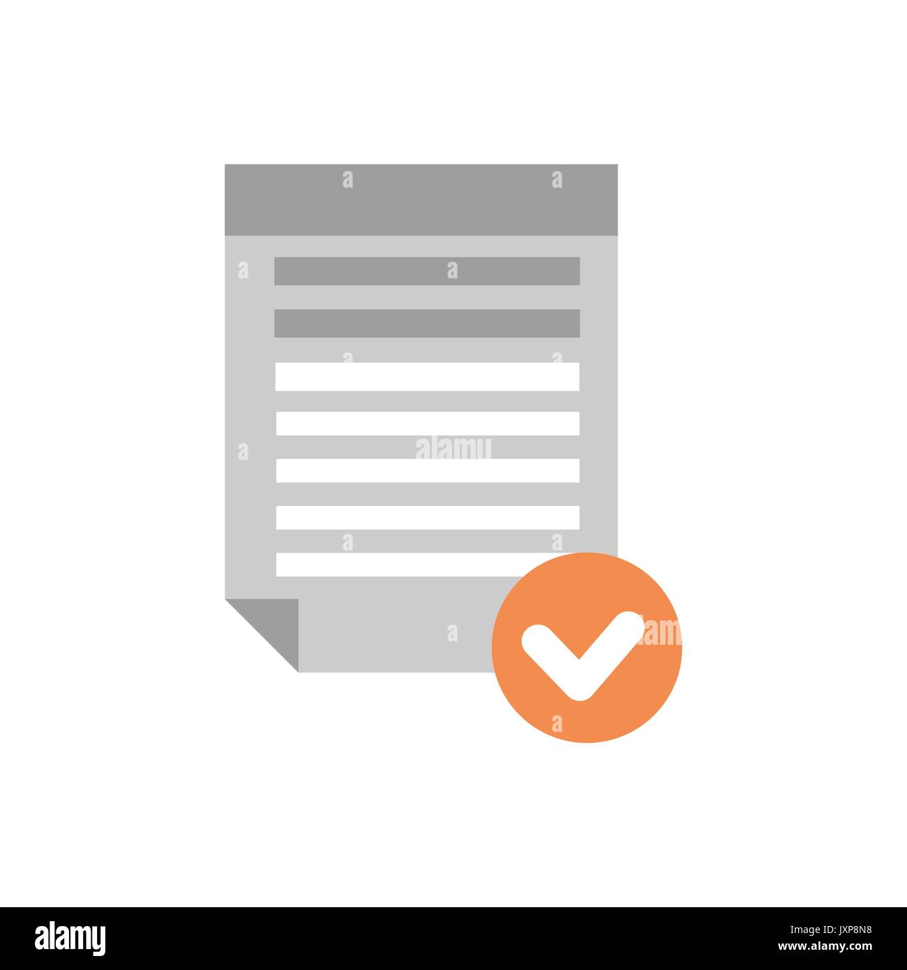 Document File Selected Icon Checklist Paper Stock Vector Image & Art ...