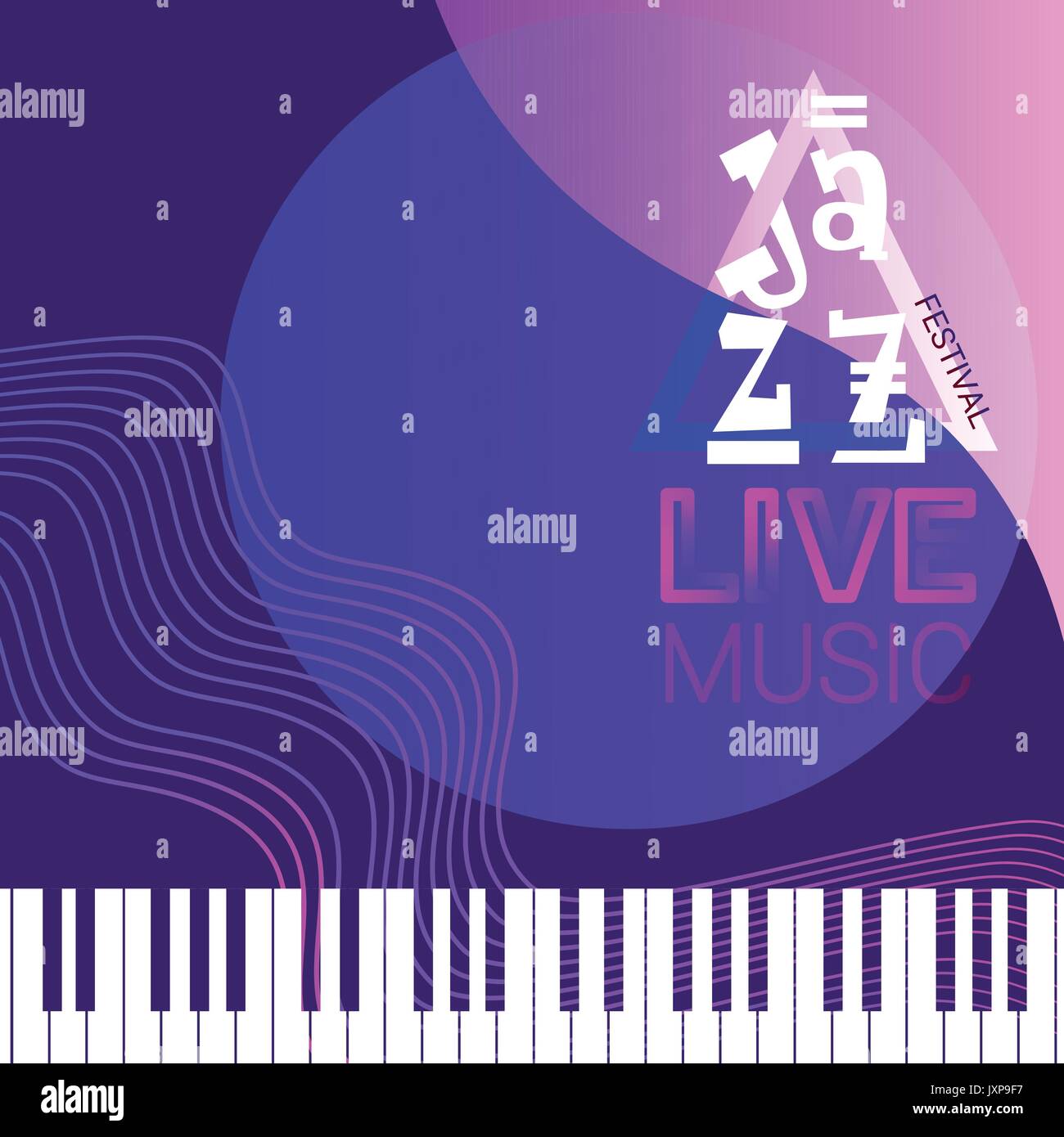 Jazz Festival Live Music Concert Poster Advertisement Banner Stock ...