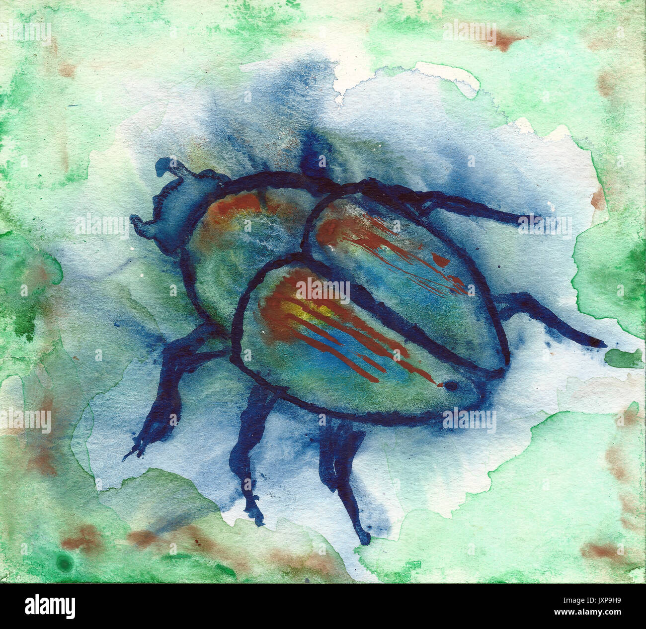 Blue beetle bug shiny hi-res stock photography and images - Alamy