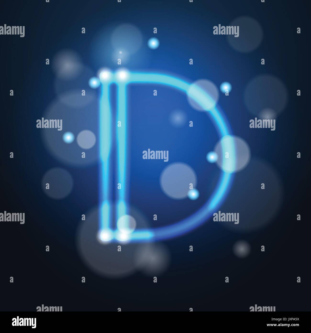 Neon Letter Capital Alphabet Text Lettering Stock Vector Image & Art ...