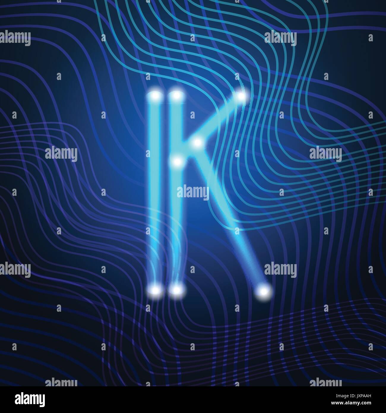 Neon Letter Capital Alphabet Text Lettering Stock Vector Image & Art ...