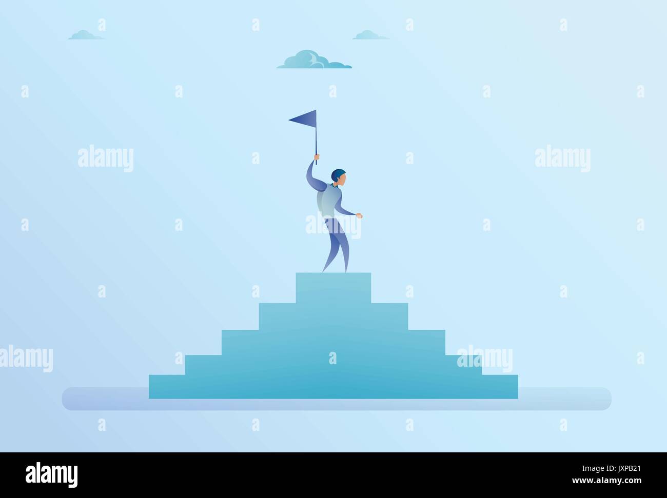 Man worker on step Stock Vector Images - Alamy