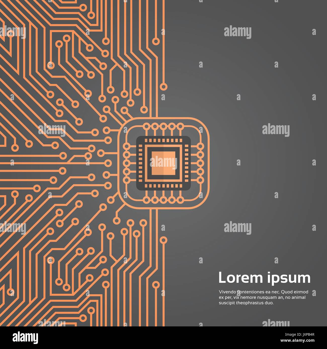 Computer Chip Moterboard Network Data Center System Concept Banner ...
