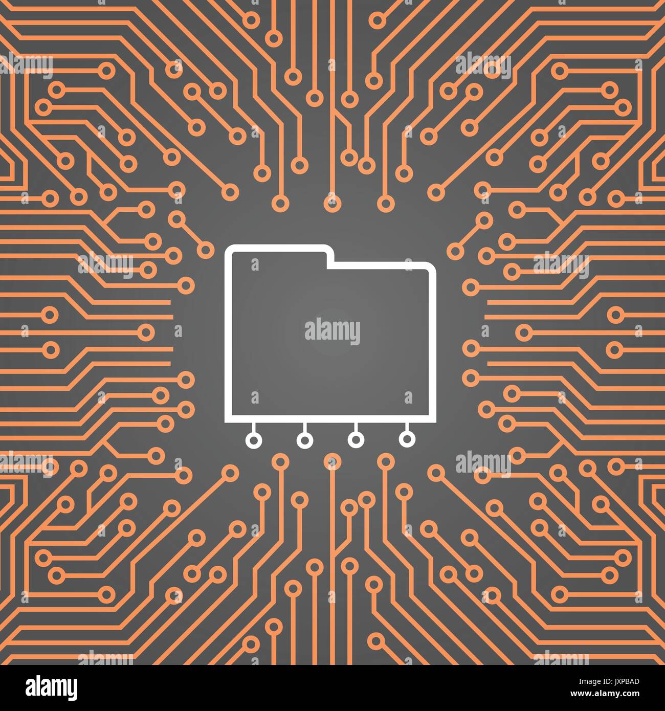 Database Over Computer Chip Moterboard Background Data Center System ...