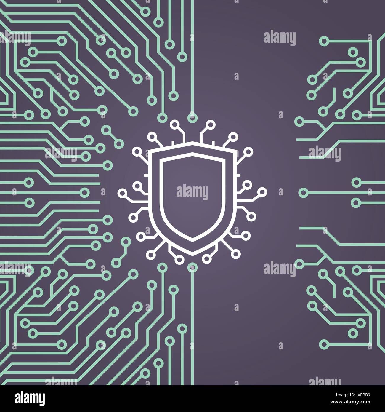 Shield Network Data Protection System Concept Banner Stock Vector Image ...