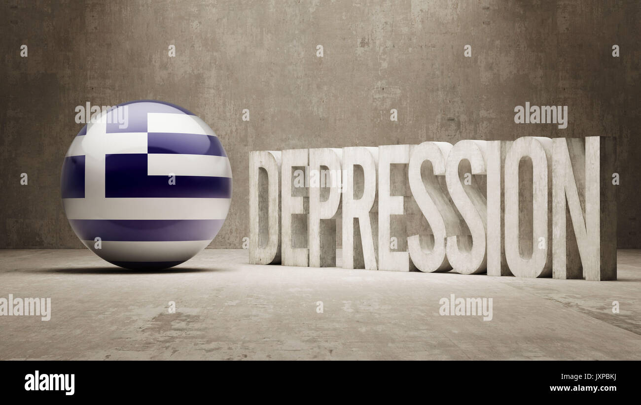 Greece High Resolution Depression Concept Stock Photo - Alamy