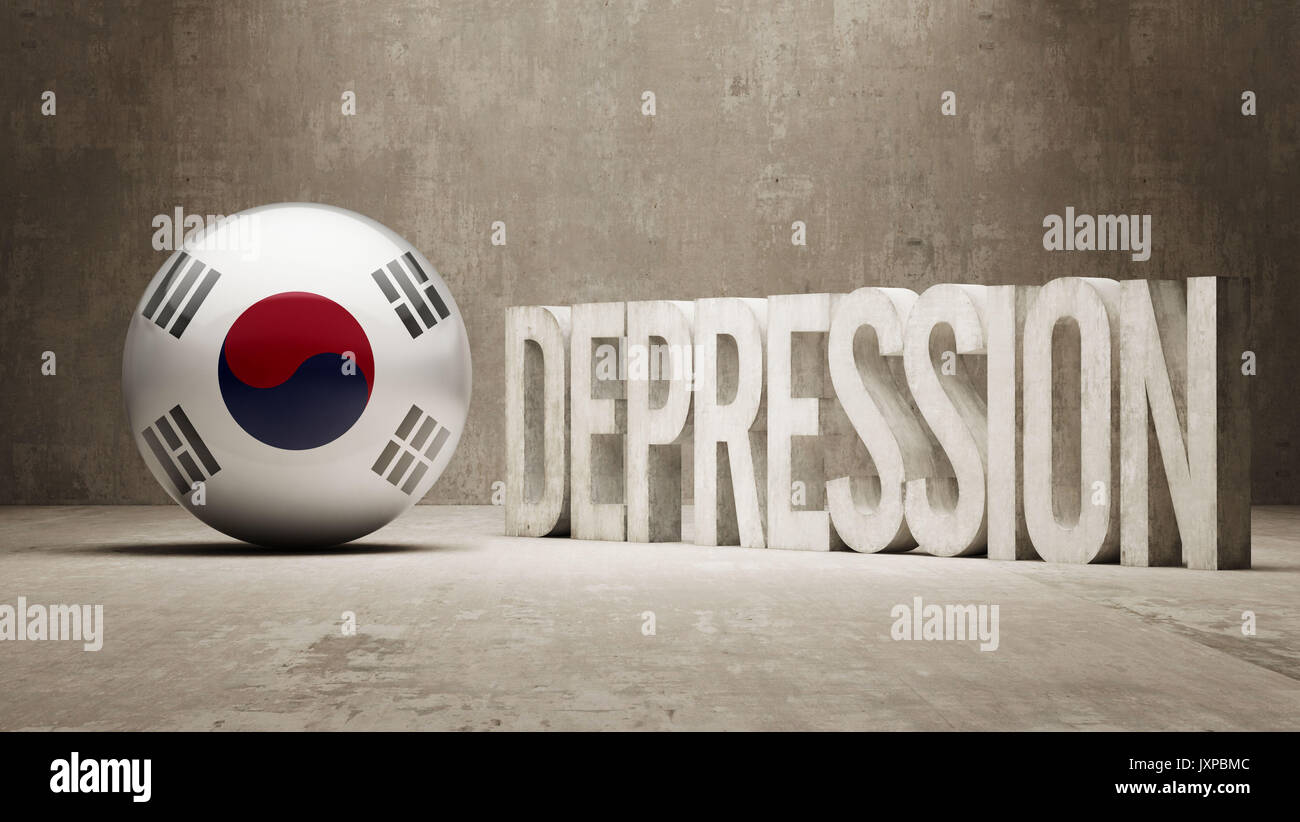 South Korea High Resolution Depression Concept Stock Photo - Alamy