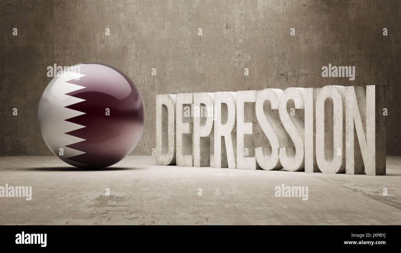 Qatar High Resolution Depression Concept Stock Photo - Alamy