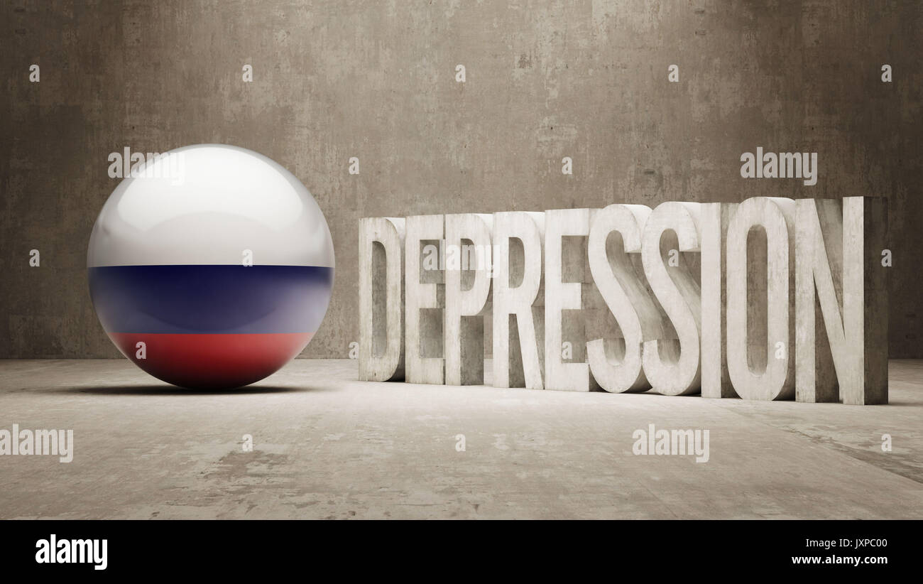 Russia High Resolution Depression Concept Stock Photo - Alamy