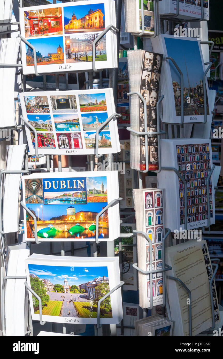 Dublin Ireland, Postcards for sale at a shop in the Irish capital city ...