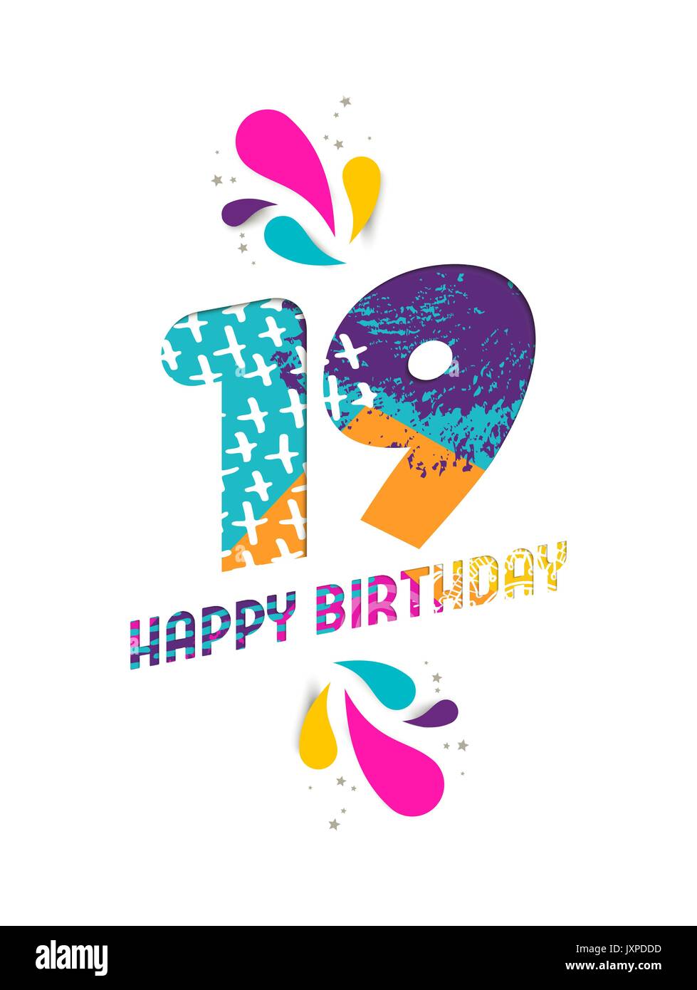 Number 19 Stock Vector Images - Alamy