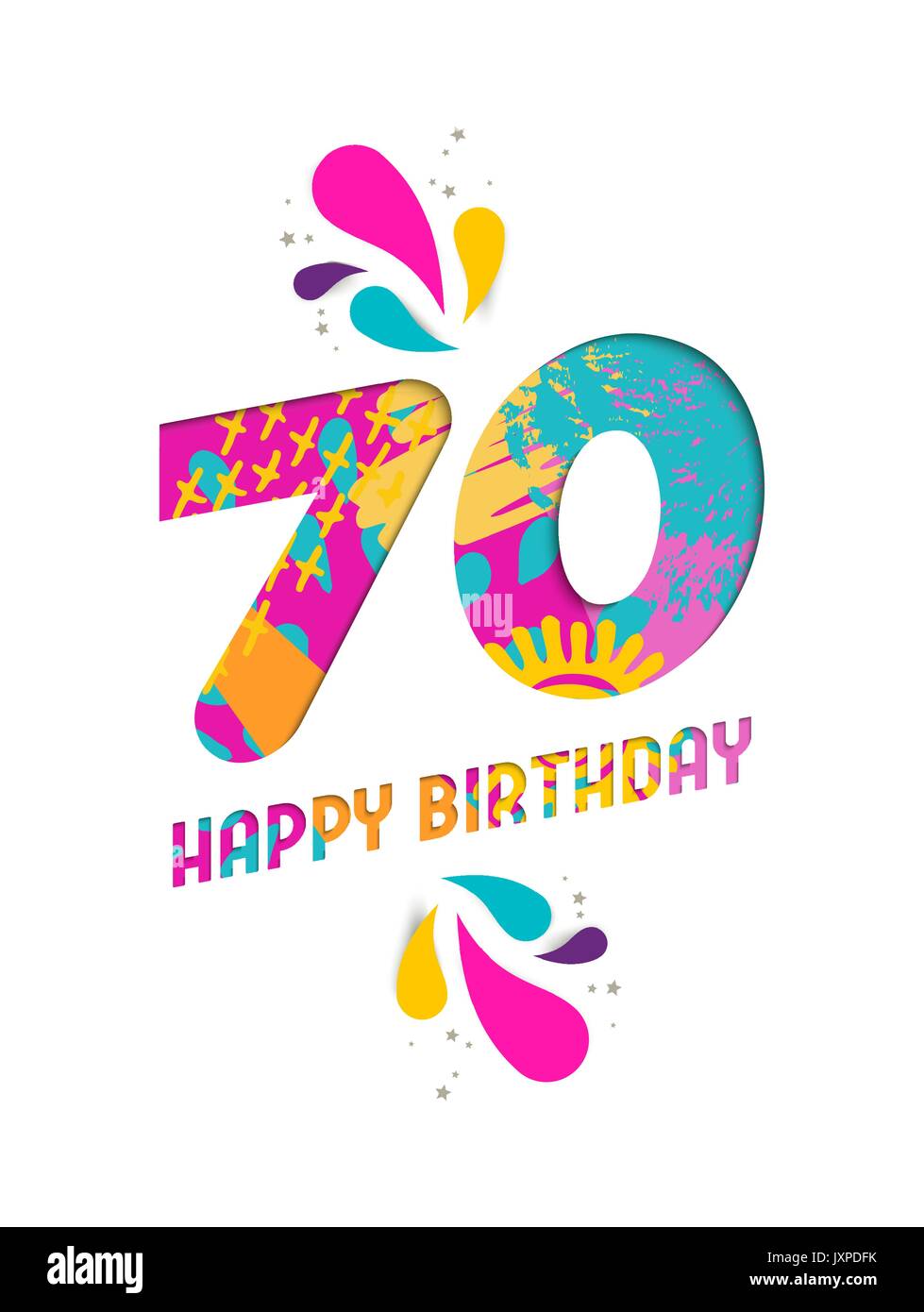 Happy 70 year birthday hi-res stock photography and images - Alamy