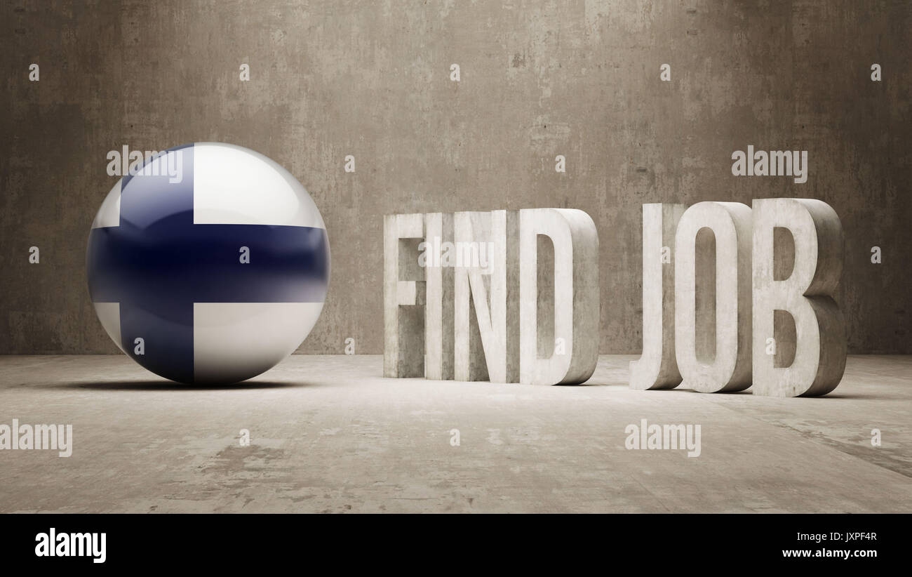 Finland High Resolution Find Job Concept Stock Photo - Alamy
