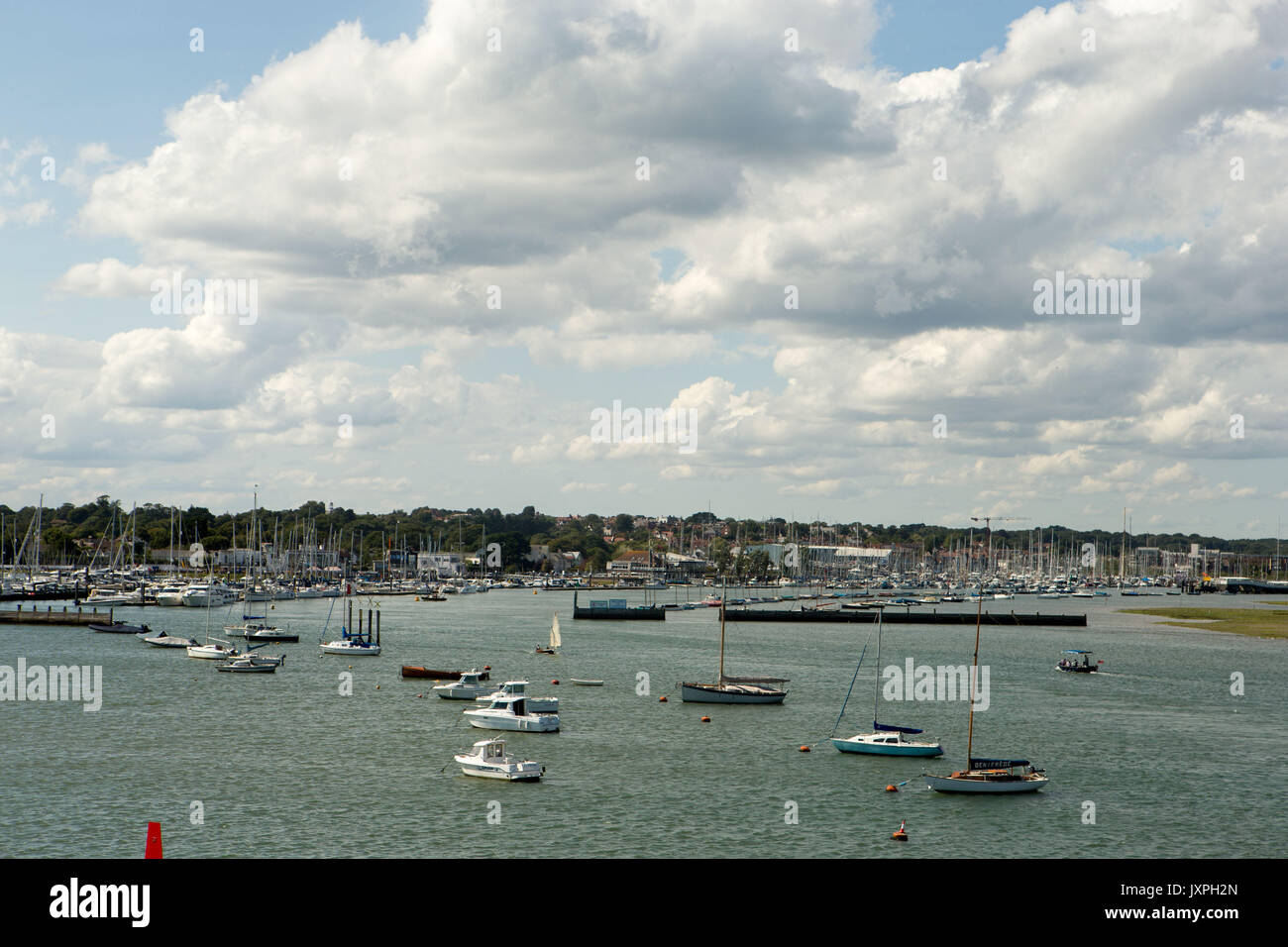 A general view of Lymington Harbour in Dorset Stock Photo - Alamy