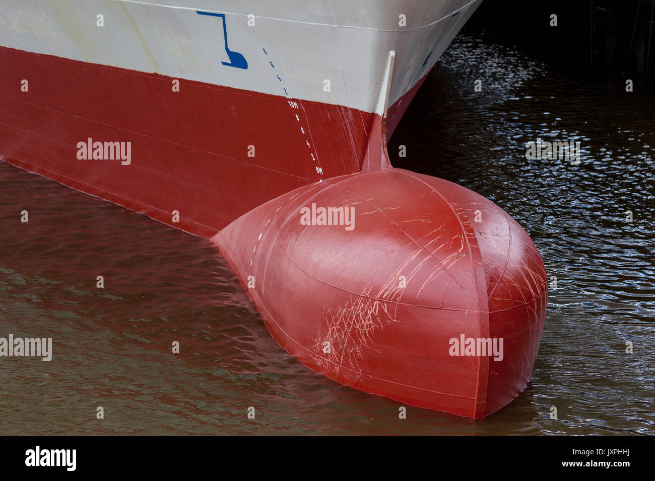 Bow of a container vessel Stock Photo - Alamy