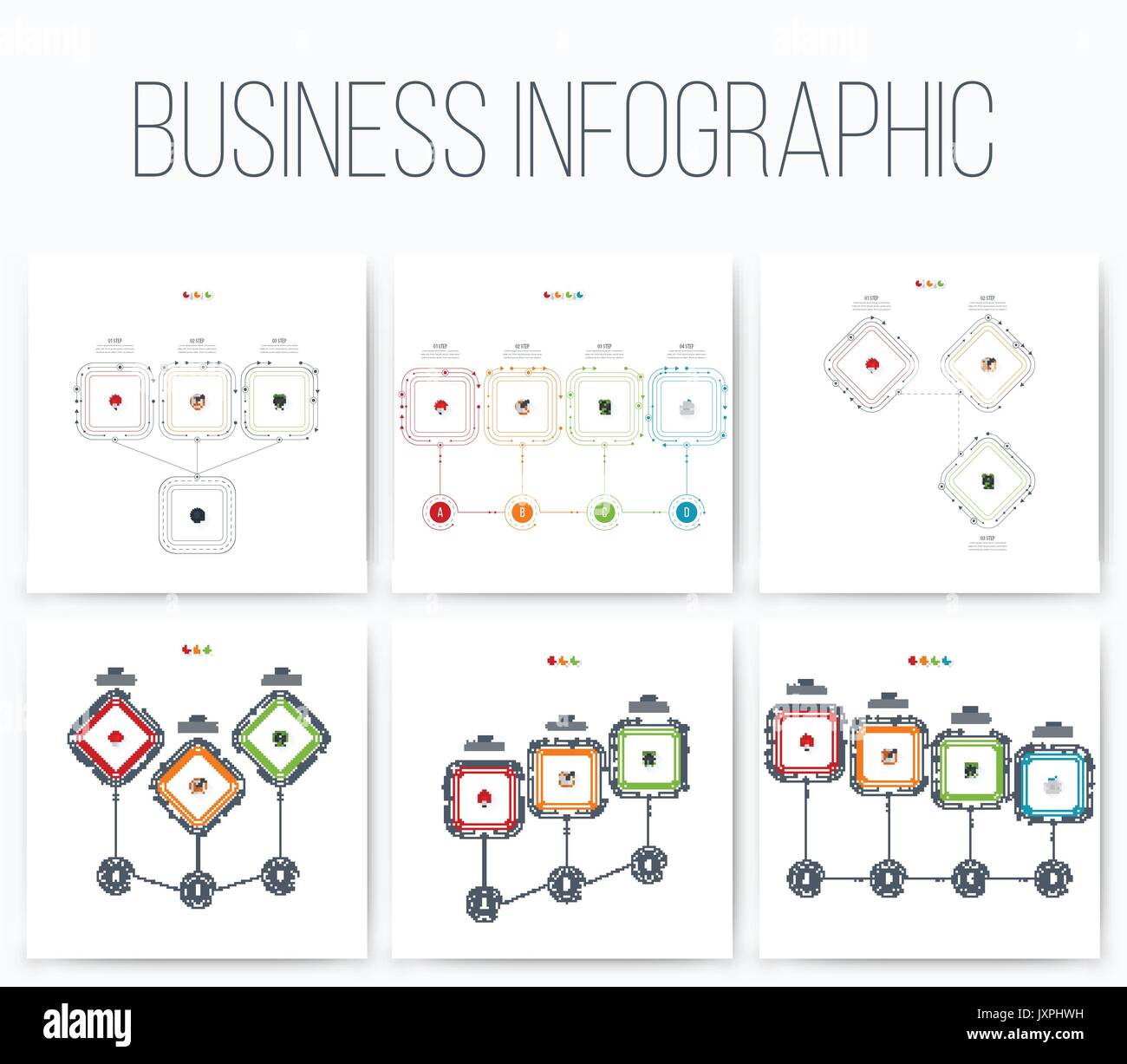 Set with infographics. Data and information visualization. Template. Stock vector Stock Vector ...